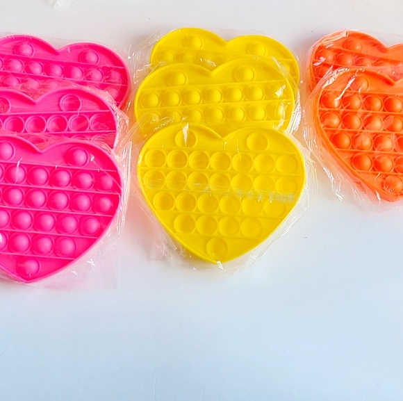 Toys | Heart Shaped Solid Color Pop It Fidget | Poshmark